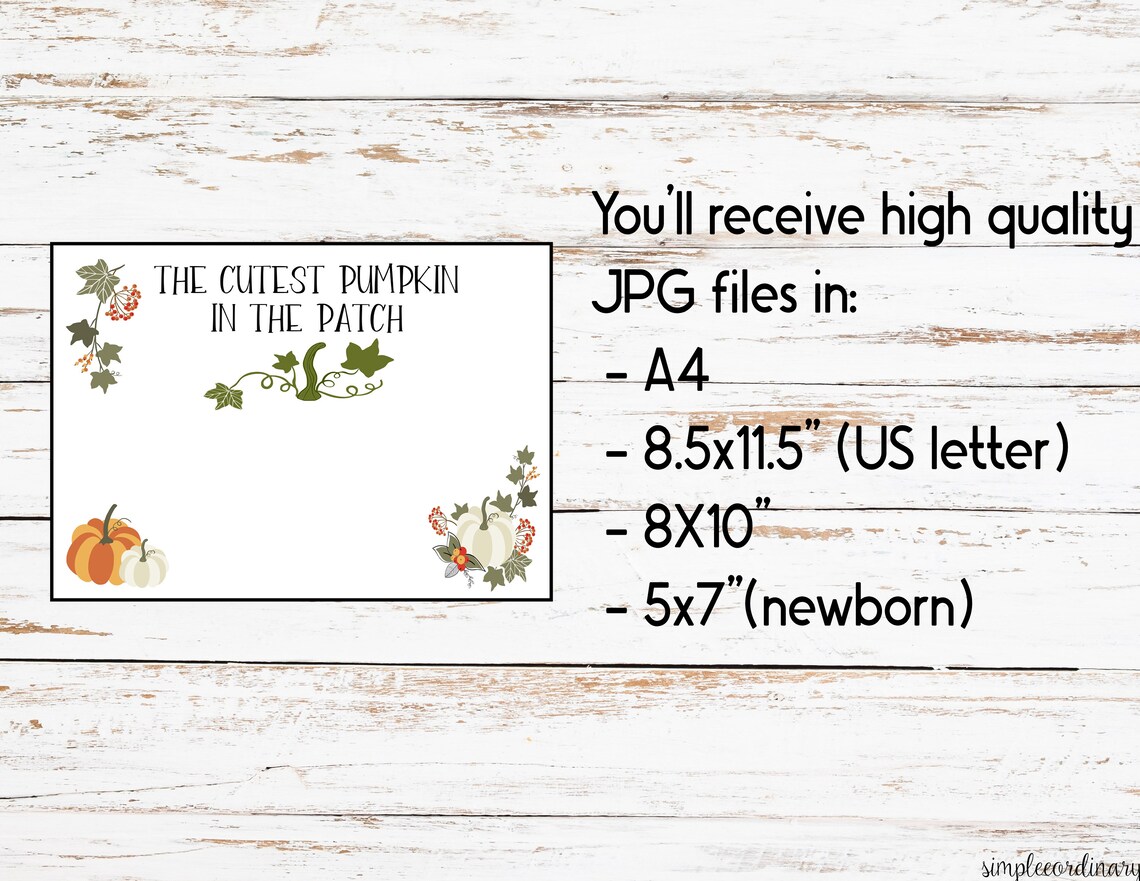 Cutest Pumpkin in the Patch Footprint Crafts, Printable Handprint Art ...