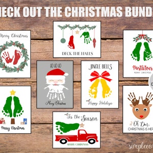Mistletoes Footprint Crafts, Printable Handprint Card, Daycare ...