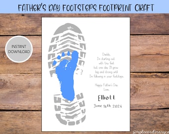 Father's Day Building Memories Handprint Craft, Printable Handprint ...