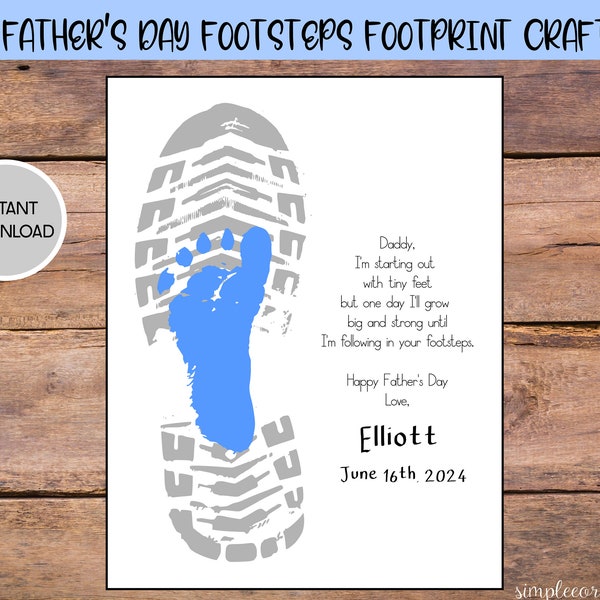Father Day Footprint - Etsy