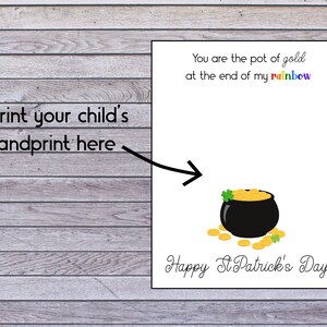 Pot of Gold St.patrick's Day Handprint Craft, Rainbow Handprint Art ...