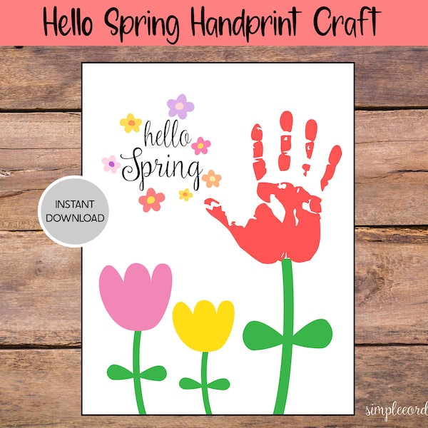 Handprint Flower Art - Etsy