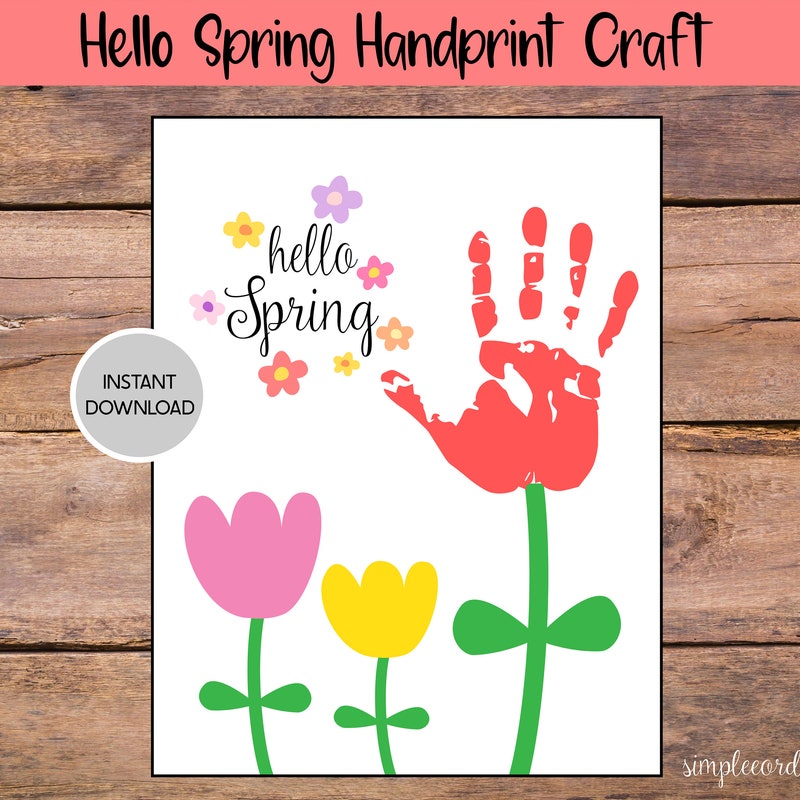 Handprint Flower Art - Etsy