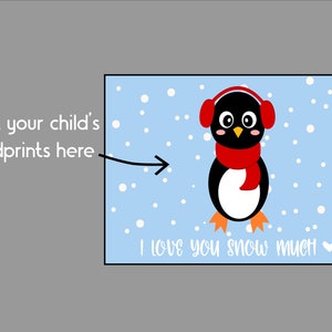 Love You Snow Much Winter Handprint Footprint Craft, Winter Printable ...