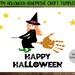 Happy Halloween Witch Handprint Footprint Craft Template - Etsy