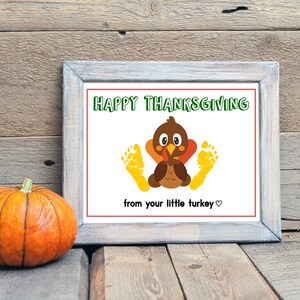 Happy Thanksgiving From Your Little Turkey Handprint Crafts, Printable ...