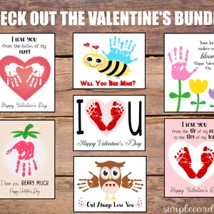 Bee Mine Valentine's Handprint Crafts, Printable Footprint Art, Daycare ...