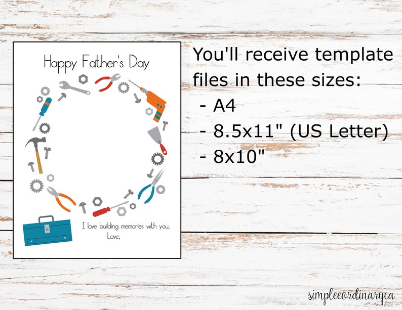 Father's Day Building Memories Handprint Craft Printable - Etsy