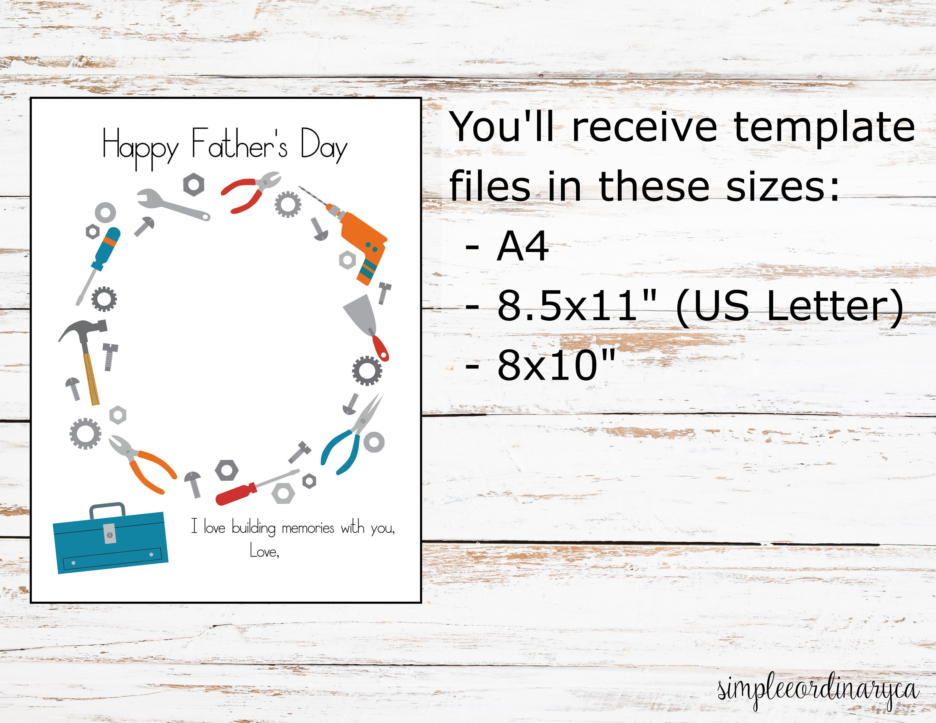 Father's Day Building Memories Handprint Craft Printable - Etsy