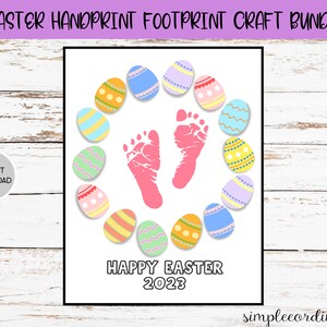 Easter Handprint Footprint Craft Bundle Printable Handprint - Etsy