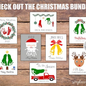 Winter Handprint Footprint Craft Bundle Winter Printable - Etsy