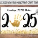 Hello 2025 New Year Handprint Craft Template, Printable Footprint Art ...