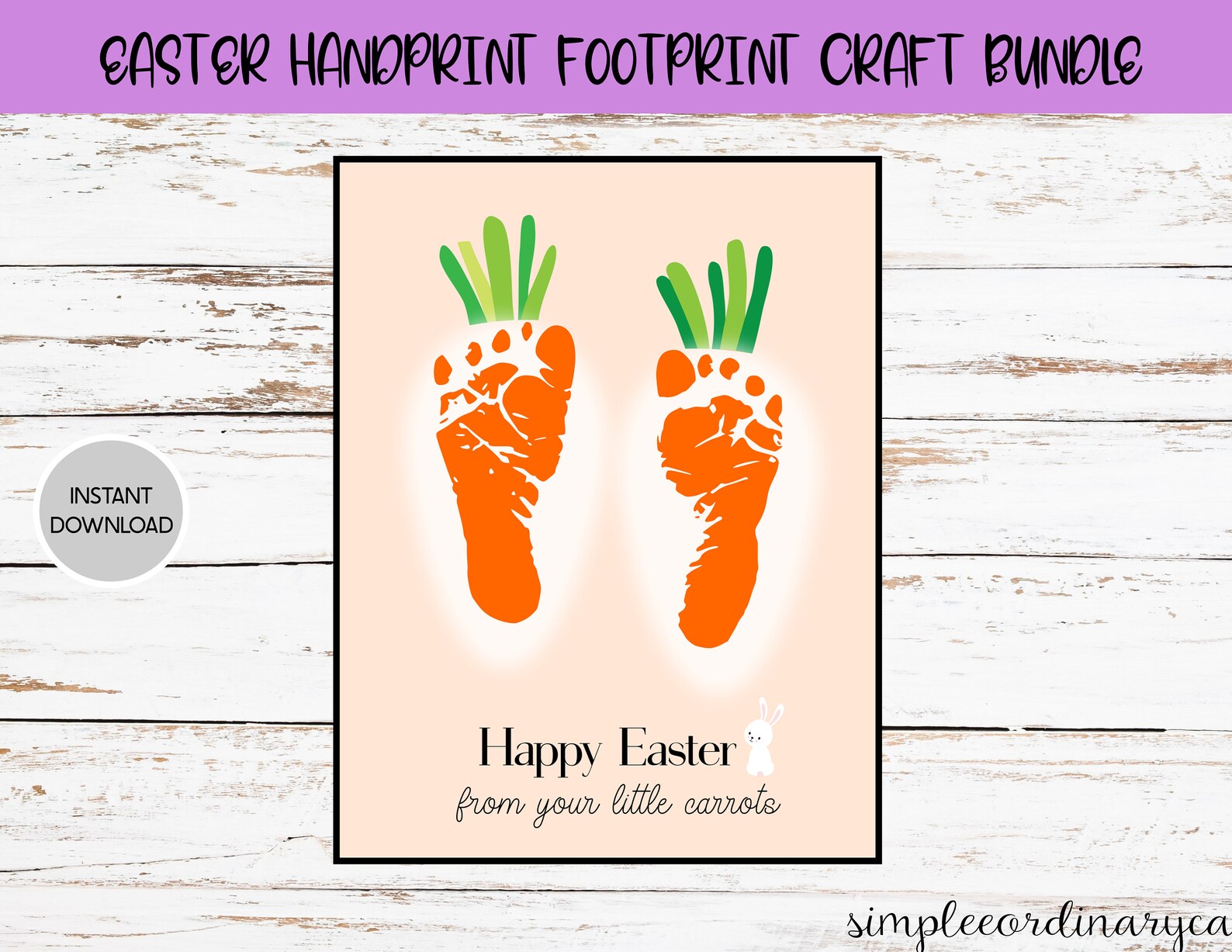 Easter Handprint Footprint Craft Bundle Printable Handprint - Etsy