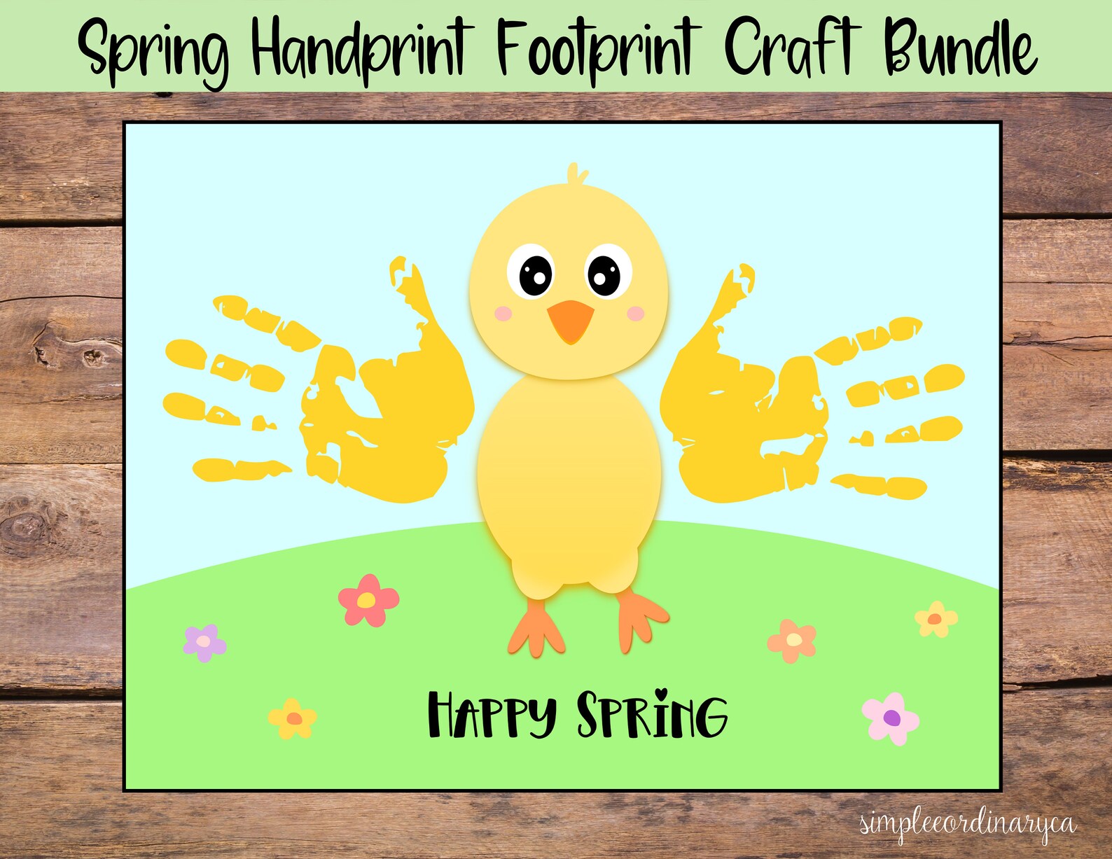 Spring Handprint Footprint Craft Bundle Printable Handprint - Etsy