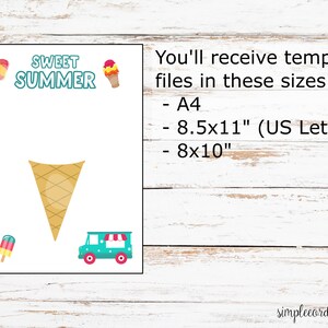 Sweet Summer Ice Cream Handprint Craft, Printable Handprint Art ...