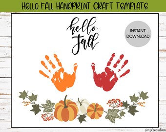 Printable Handprint Art Cutest Pumpkin in the Patch - Etsy