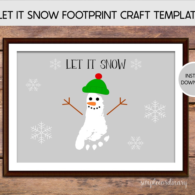 Christmas Footprint Art - Etsy