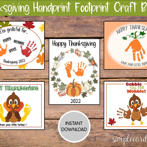 Thanksgiving Handprint Art Project DIY Kid Craft Kit Baby - Etsy