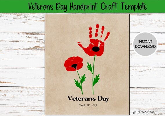 Poppy Veterans Day Arts And Crafts