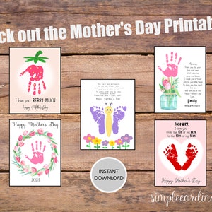 Mother's Day Butterfly Footprint Craft Printable - Etsy