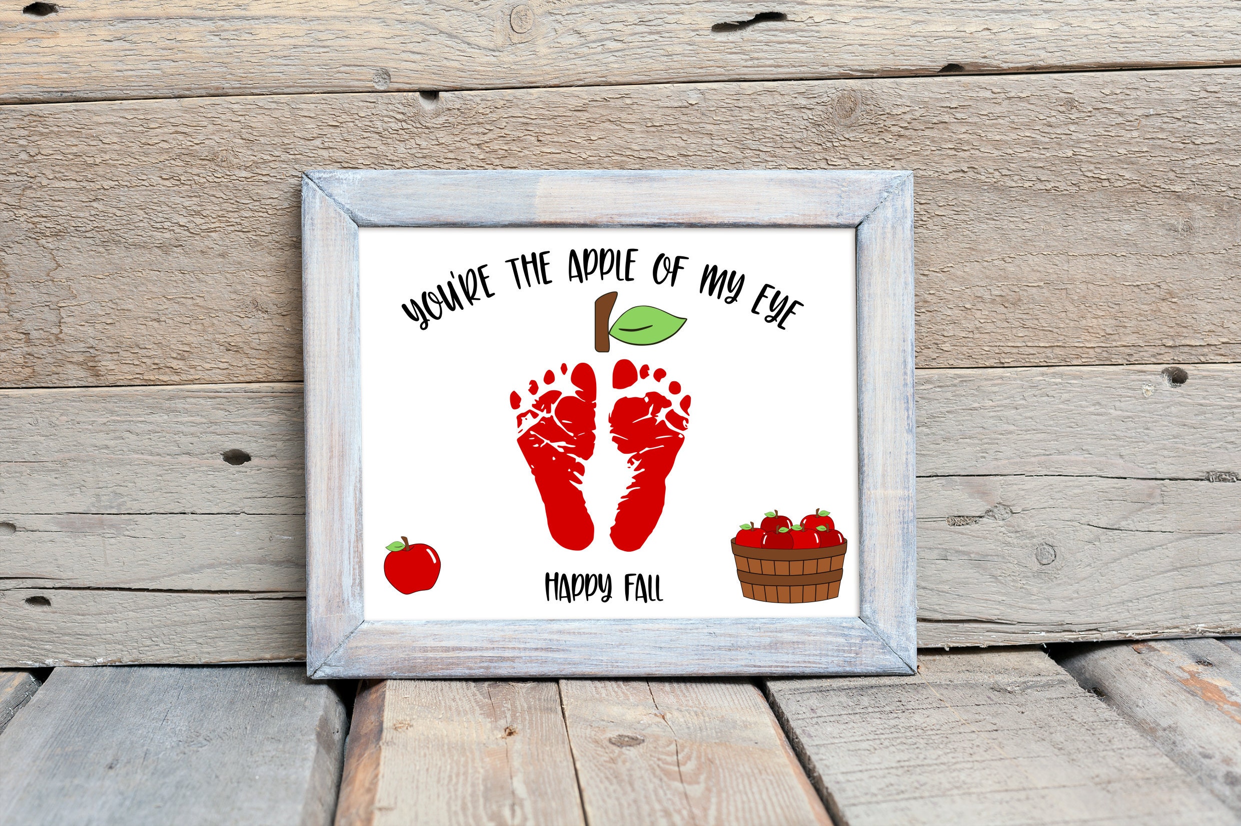 You're the Apple of My Eye Footprint Crafts Printable - Etsy