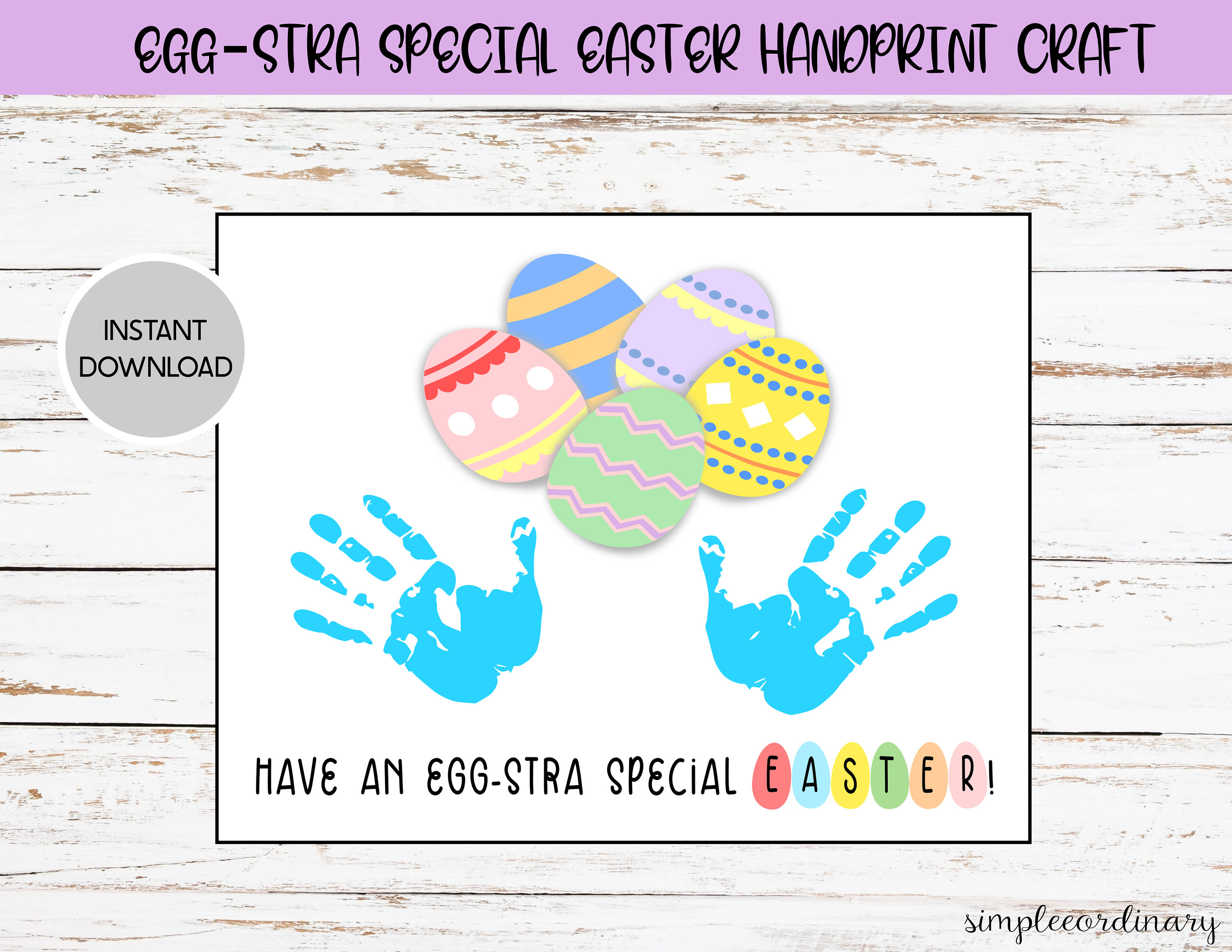 Eggs-tra Special Easter Handprint Craft Printable Handprint - Etsy Canada