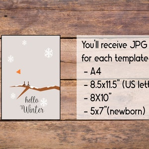 Hello Winter Handprint Craft, Winter Printable Card, Daycare Preschool ...