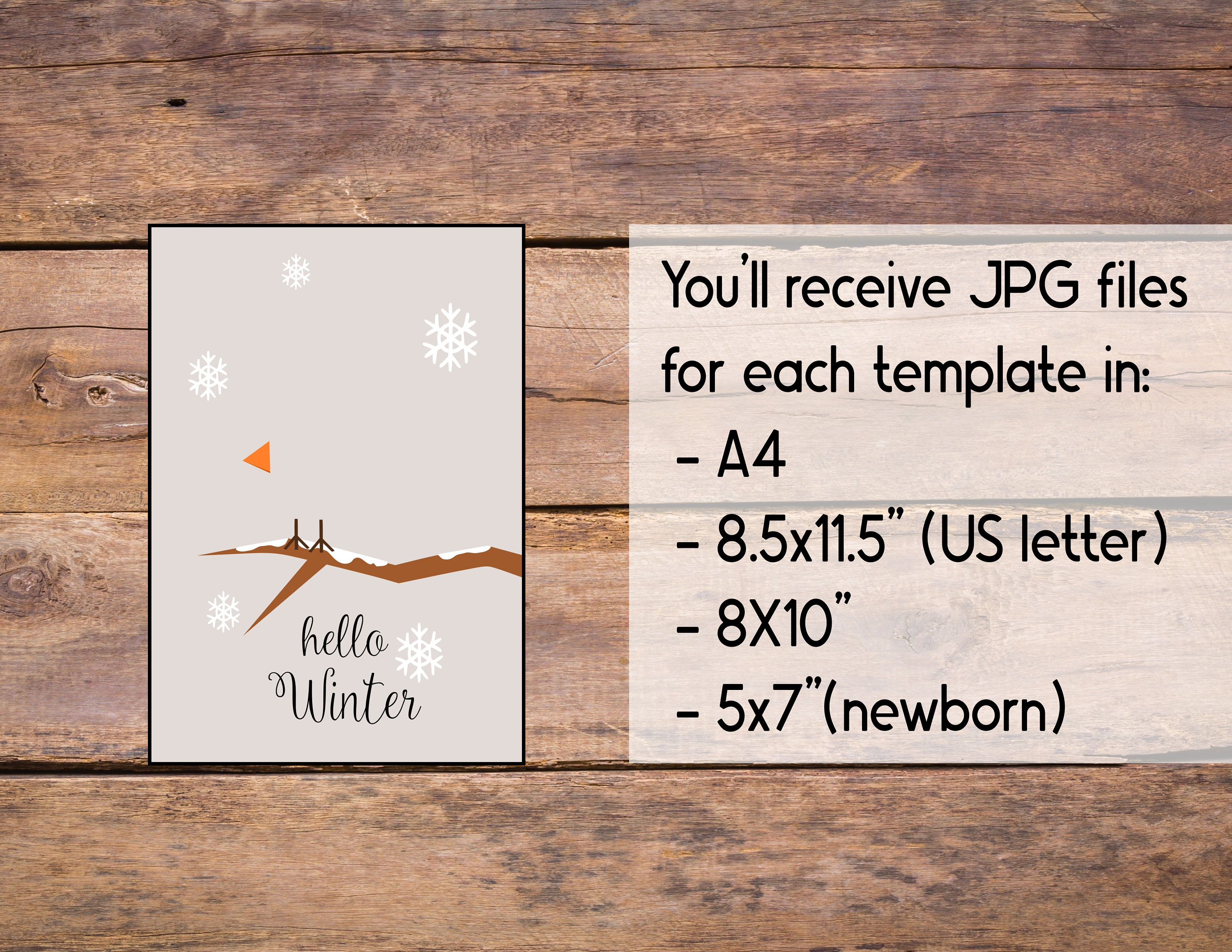 Hello Winter Handprint Craft Winter Printable Card Daycare | Etsy