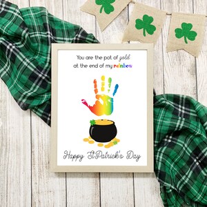 Pot of Gold St.patrick's Day Handprint Craft, Rainbow Handprint Art ...