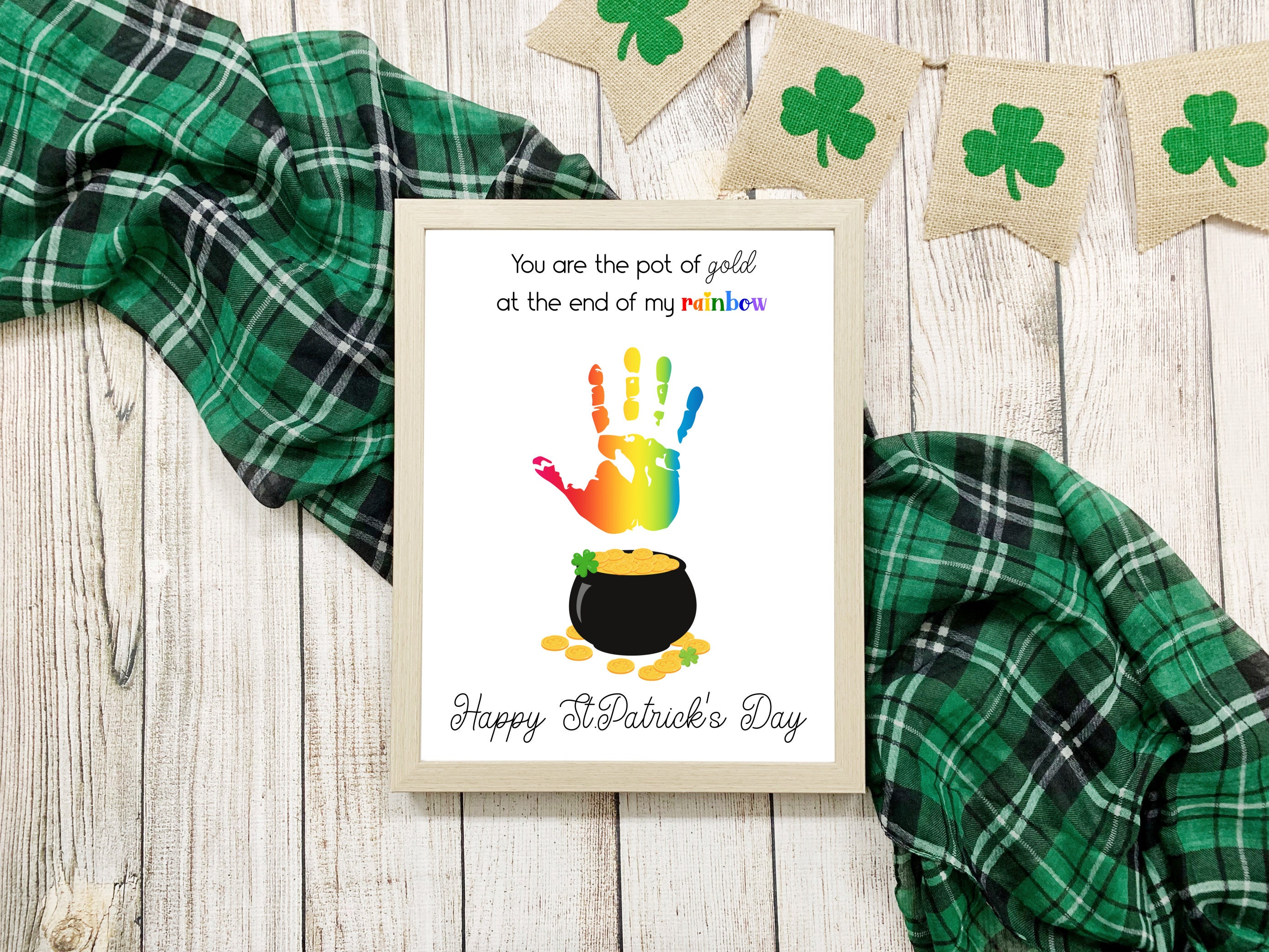 Pot of Gold St.patrick's Day Handprint Craft Rainbow - Etsy Canada