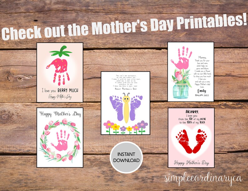 Mother's Day Flower for Grandma Handprint Crafts, Printable Handprint ...