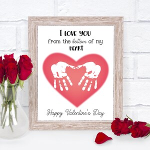 Valentine's Day Handprint Footprint Craft Bundle, Printable Craft Art ...