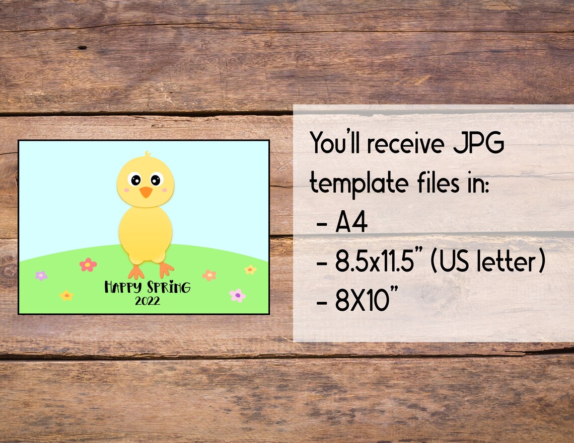 Happy Spring Chick Handprint Craft Printable Handprint Art | Etsy