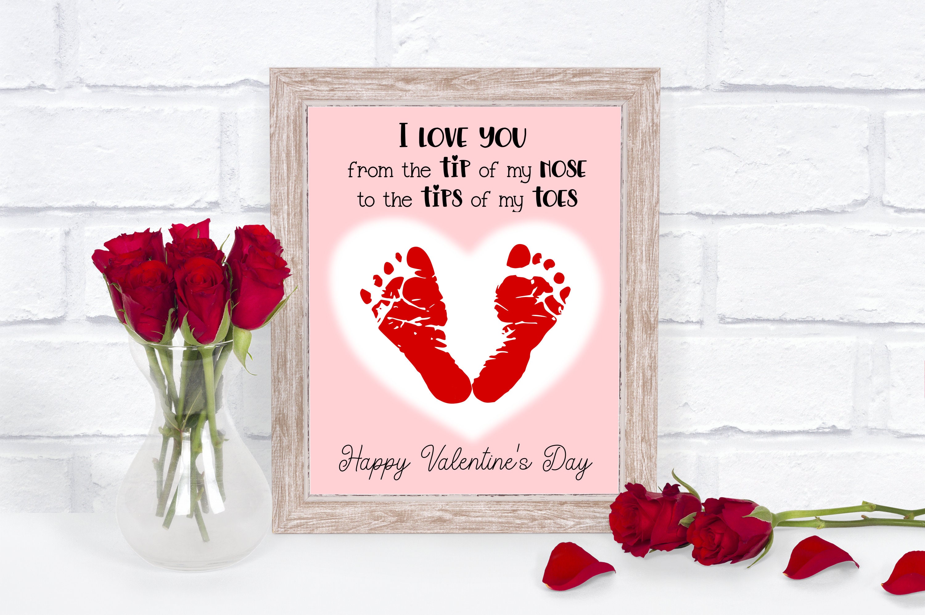 Valentine's Day Handprint Footprint Craft Bundle | Etsy
