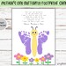 Mother's Day Butterfly Footprint Craft, Printable Footprint Art ...