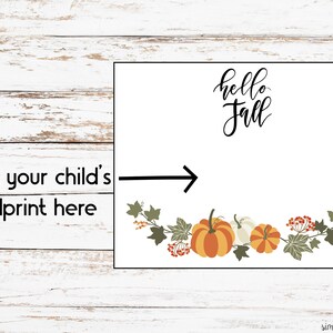 Hello Fall Handprint Craft, Printable Footprint Art, Daycare Preschool ...