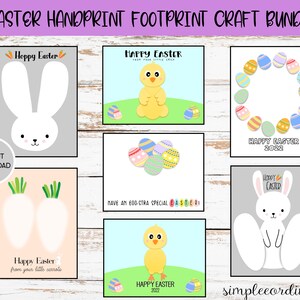 Easter Handprint Footprint Craft Bundle Printable Handprint - Etsy