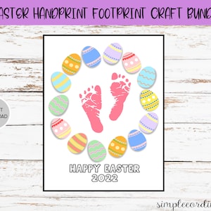 Easter Handprint Footprint Craft Bundle Printable Handprint - Etsy