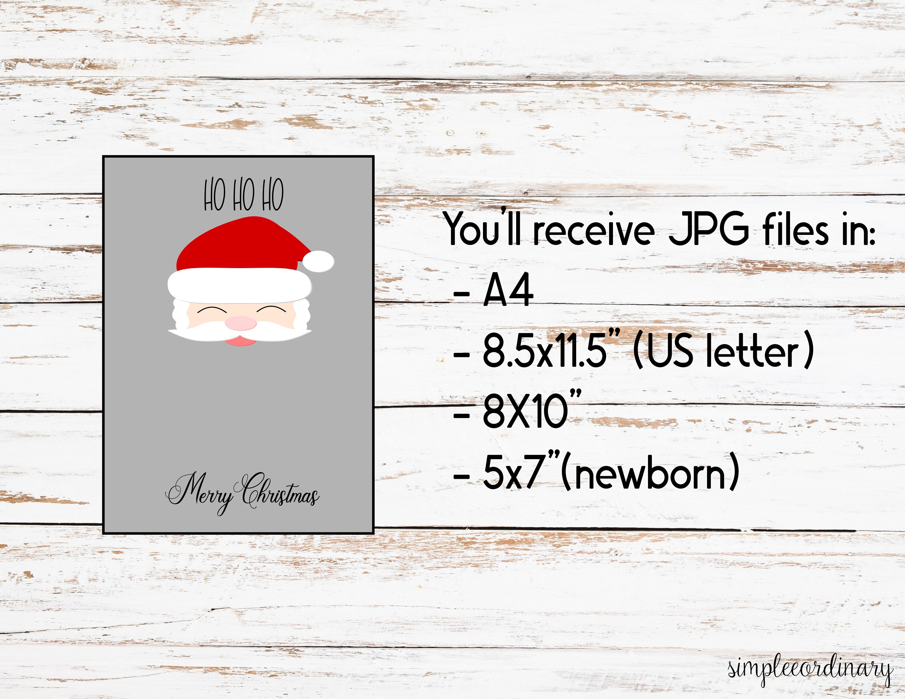 Santa Handprint Crafts Printable Footprint Art Card Daycare - Etsy
