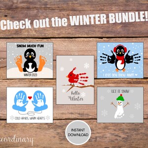 Christmas Handprint Footprint Craft Bundle Printable - Etsy