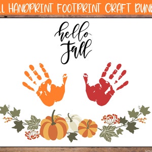 Fall Bundle Handprint Footprint Crafts, Printable Handprint Art ...