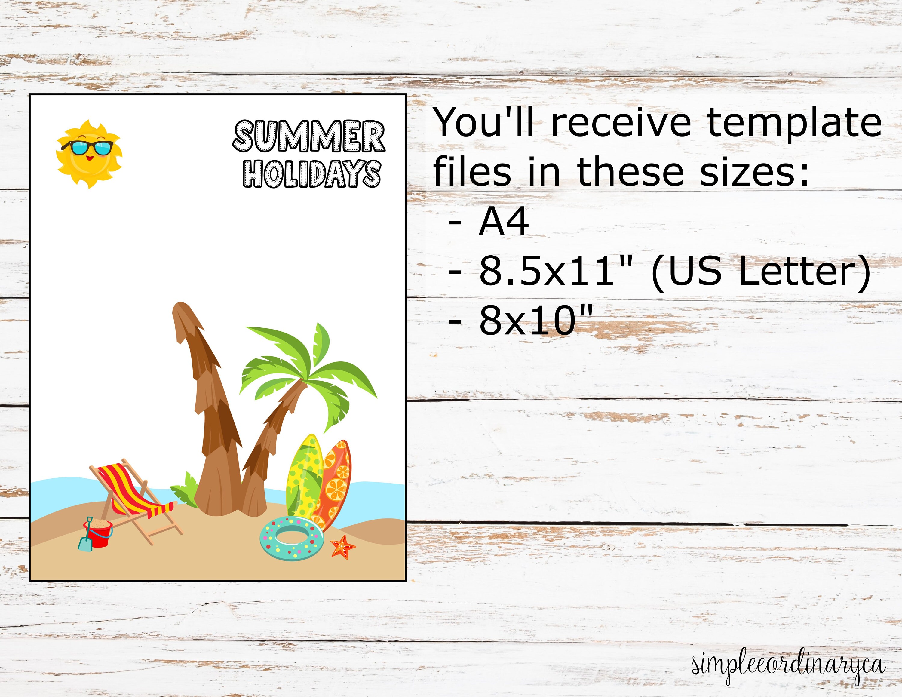 Summer Holidays Palm Tree Handprint Craft, Printable Handprint Art ...