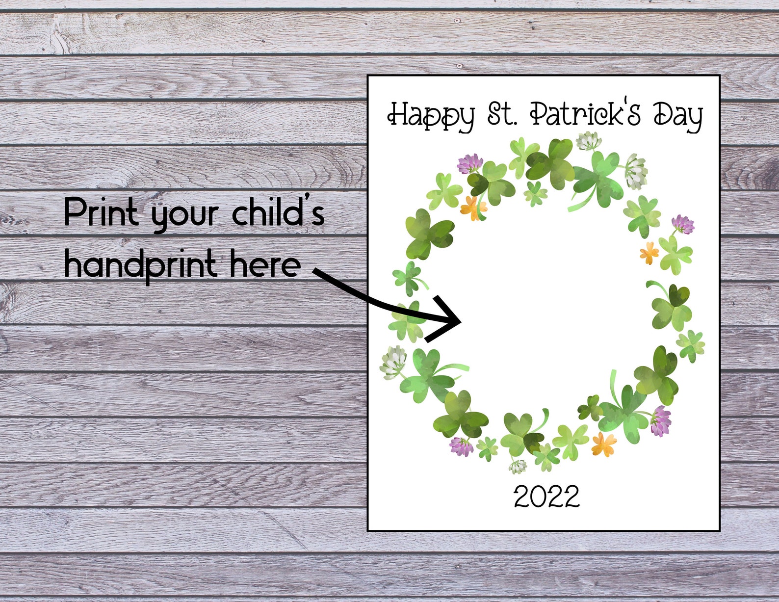 Happy St.patrick's Day Handprint Footprint Craft | Etsy