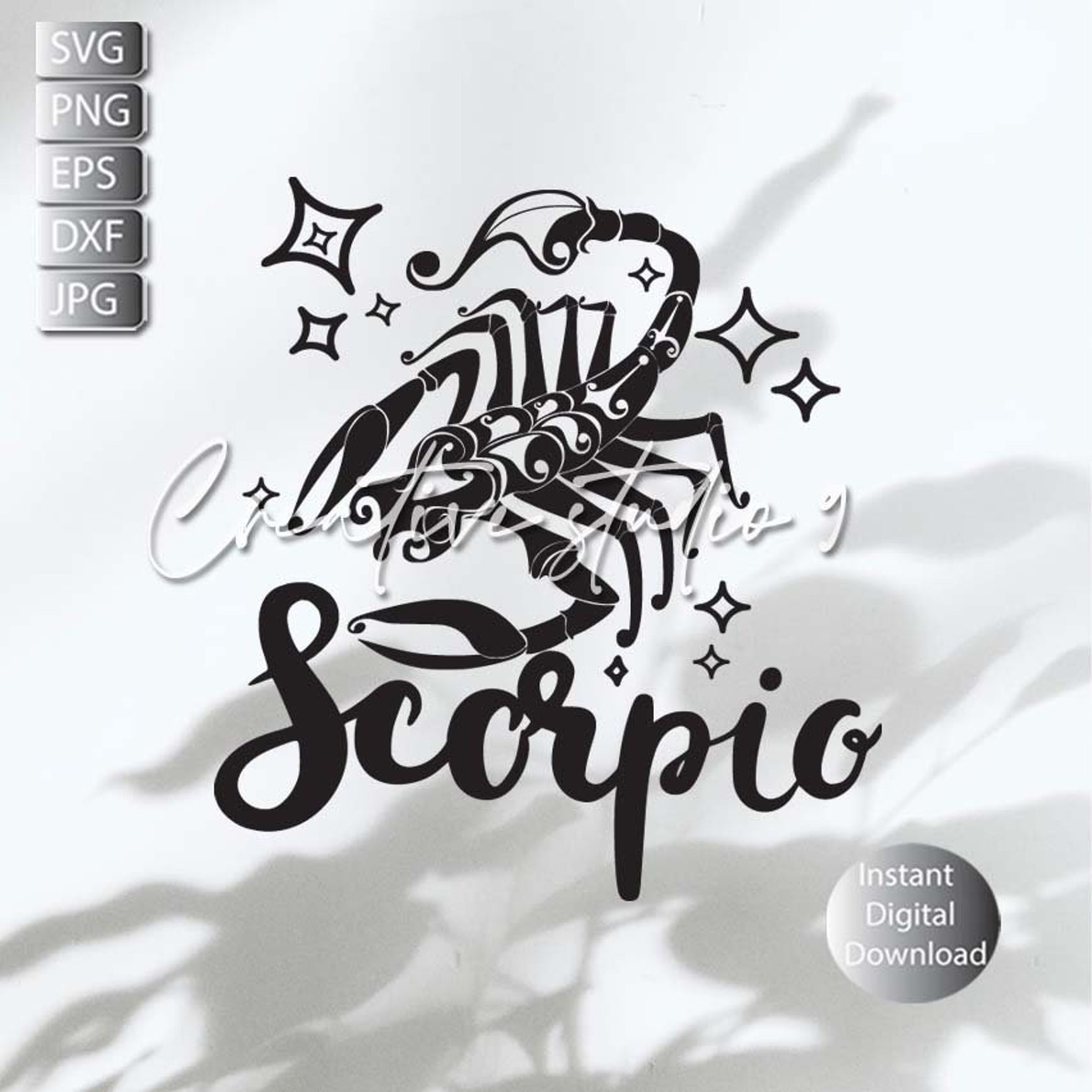 Scorpio Svg Png Eps Print Design Instant Download - Etsy