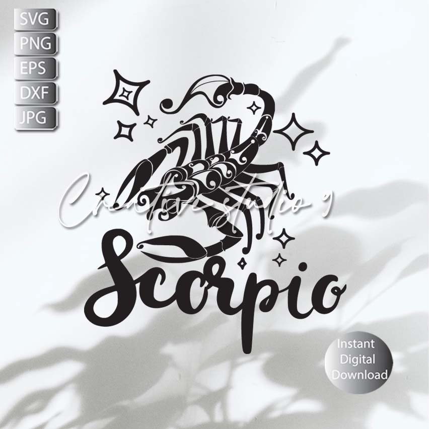 Scorpio Svg Png Eps Print Design Instant Download - Etsy