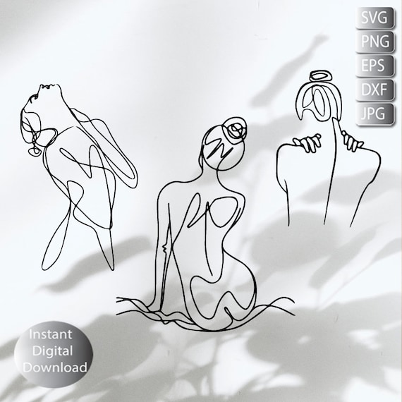 Abstract Minimalist Woman Svg Png Eps Dxf Jpg Minimalist - Etsy Australia