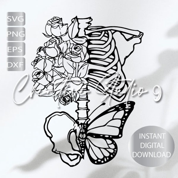 Skeleton Torso Svg - Etsy