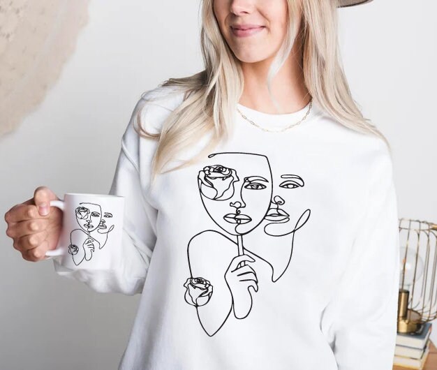 Line Art Woman Svg Png Eps Dxf Jpg/ Abstract Minimalist - Etsy