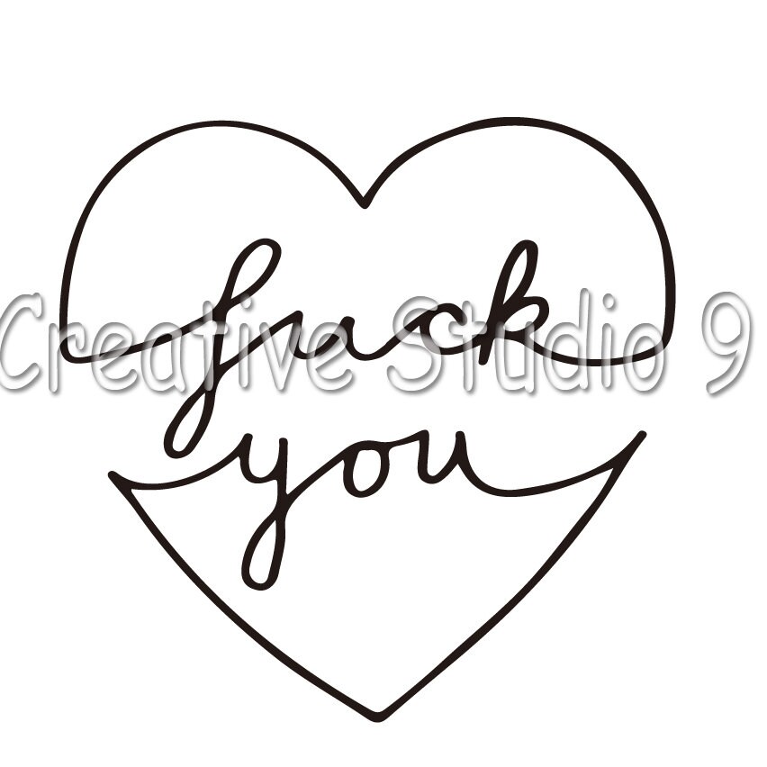 Fck You Heart SVG PNG EPS Cut File Feminist Svg | Etsy