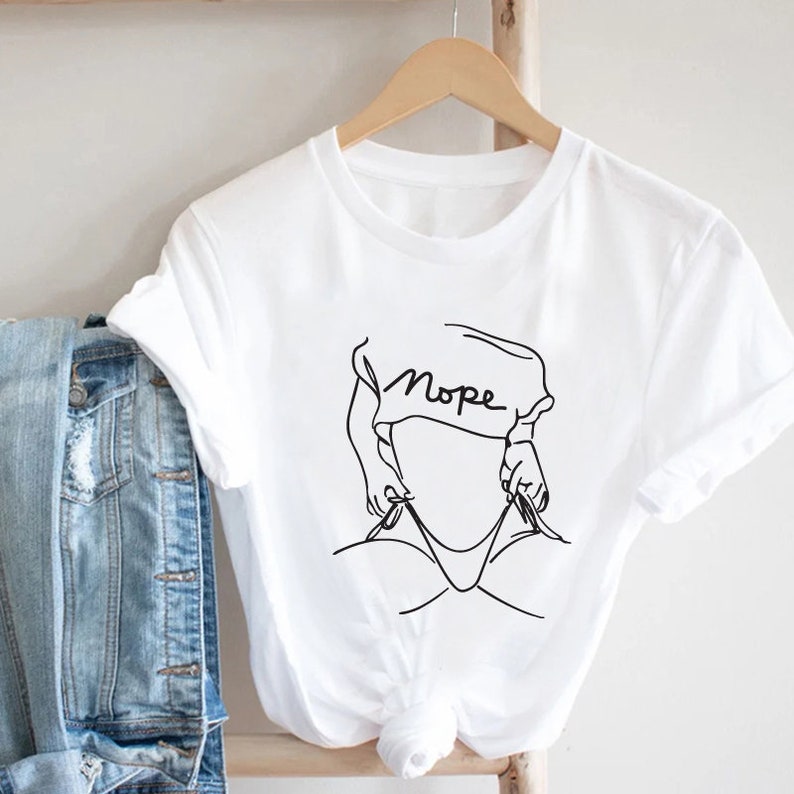 Nope Sexy Woman Svg Line Art Woman Svg Png Eps Dxf Instant Etsy